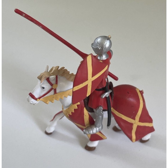 Papo | Toys | Papo Medieval Knight Matching Horse Yellow Red | Poshmark
